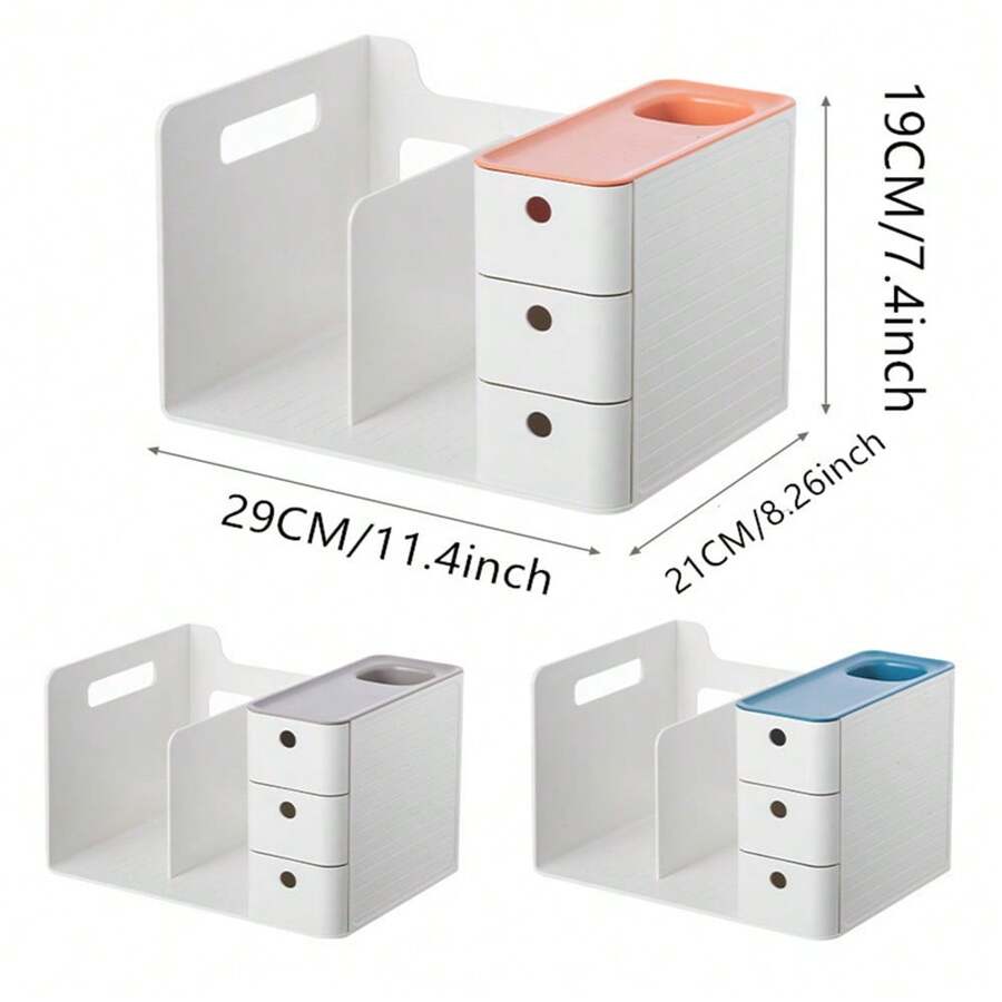 Boîte de rangement avec tiroir de combinaison de bureau, organisateur ...