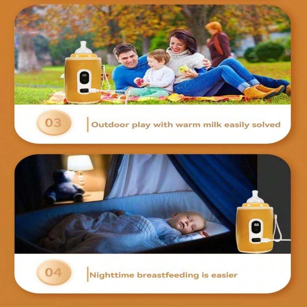 USB Smart Milk Bottle Warmer, 21 Temperature Settings And Smart Display ...