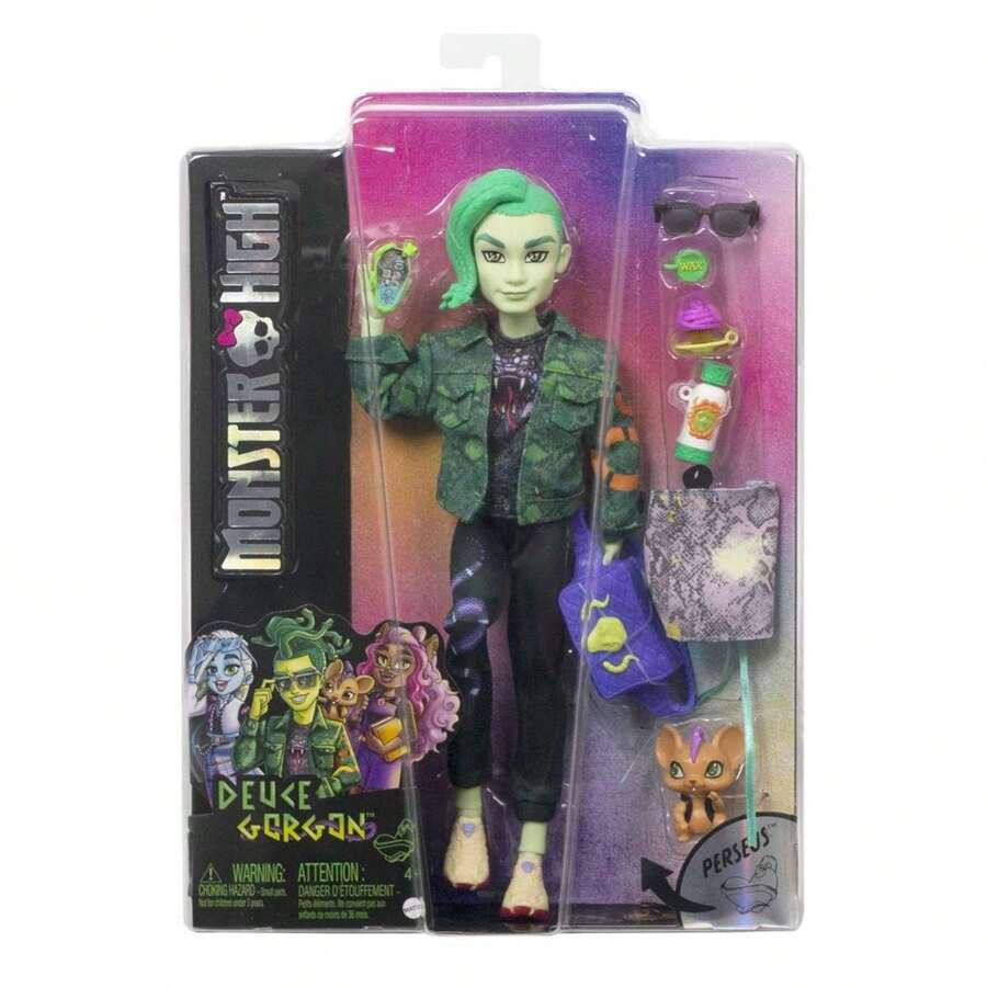 Poupée Monster High Deuce Gorgon articulée avec animal de compagnie et ...