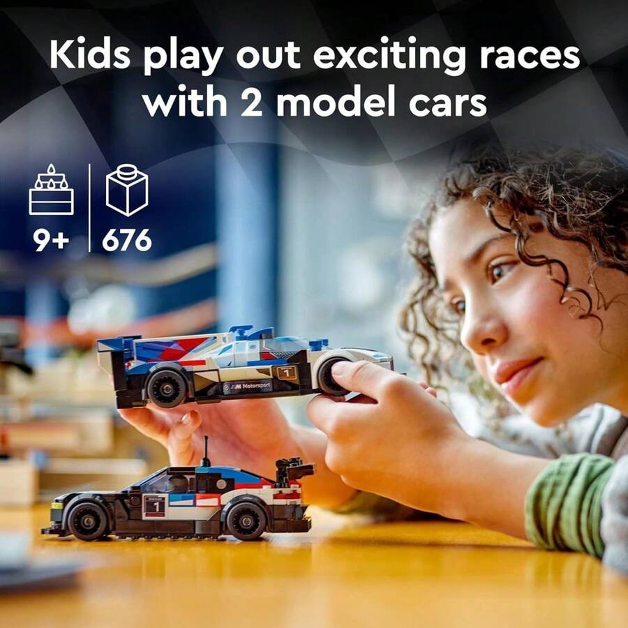 LEGO Speed Champions BMW M4 GT3 & BMW M Hybrid V8 Race Cars, BMW Toy ...