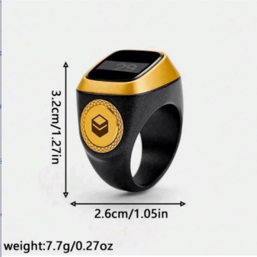 1pc Men's Smart Ring Counter, Digital Tasbih Finger Counter Muslim ...