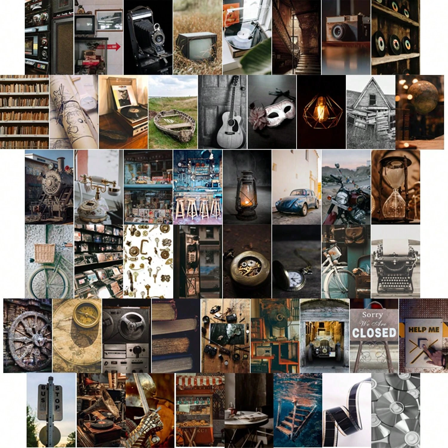 50 Retro Aesthetic Picture 80s Wall Collage Colorful Collage Set Retro ...