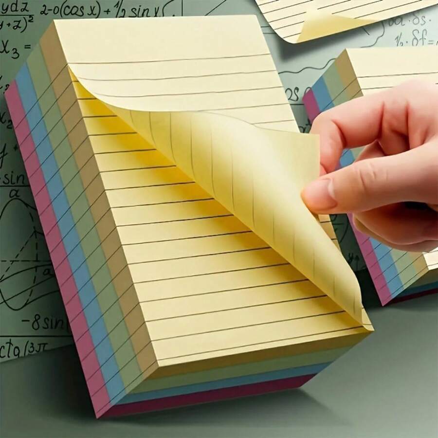 100/200sheets Line Sticky Notes 4 Colors Portable Student Note Marker ...