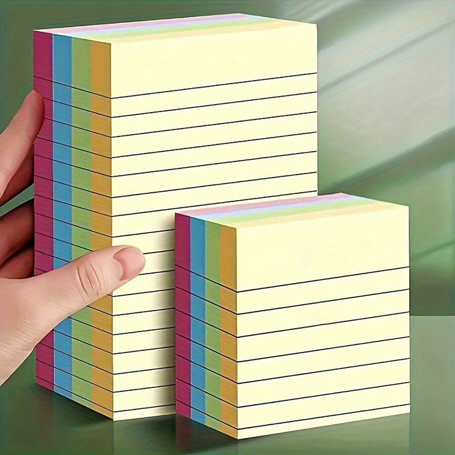 100/200sheets Line Sticky Notes 4 Colors Portable Student Note Marker ...