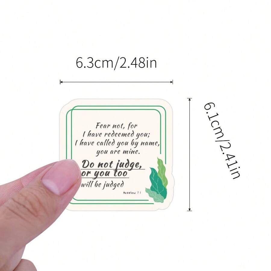 50Pcs Bible Stickers, Inspirational Christian Stickers, Bible Verse ...