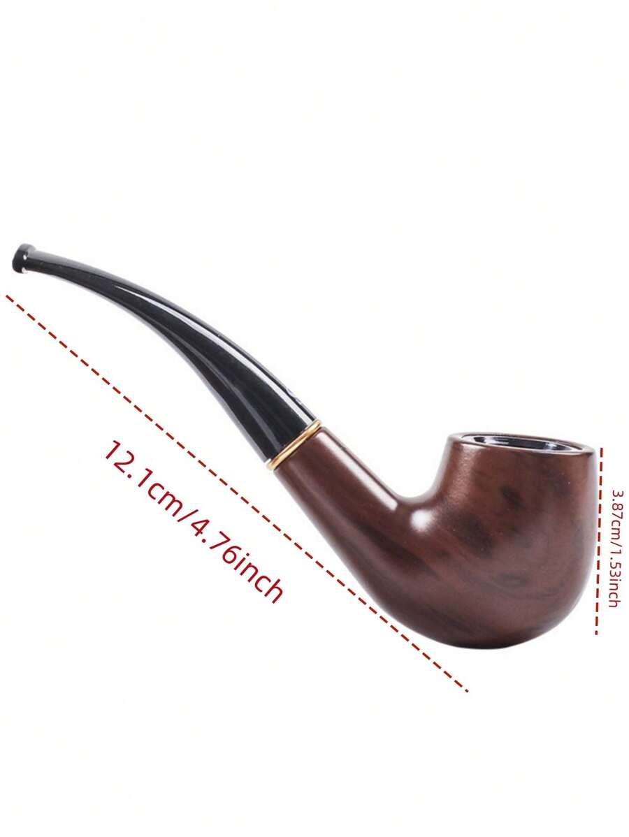 Classic Wood Resin Pipe Chimney Filter Smoking Pipes Tobacco Pipe ...