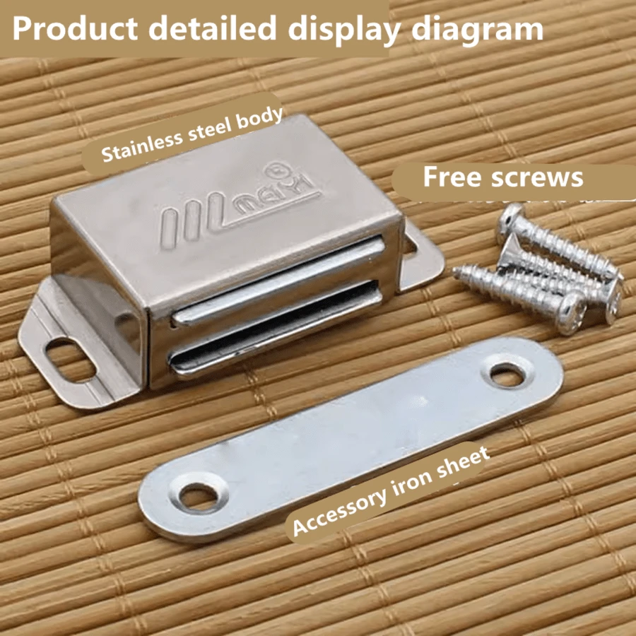 Stainless Steel Cabinet Magnet, Powerful Magnetic Cabinet Door Catch ...