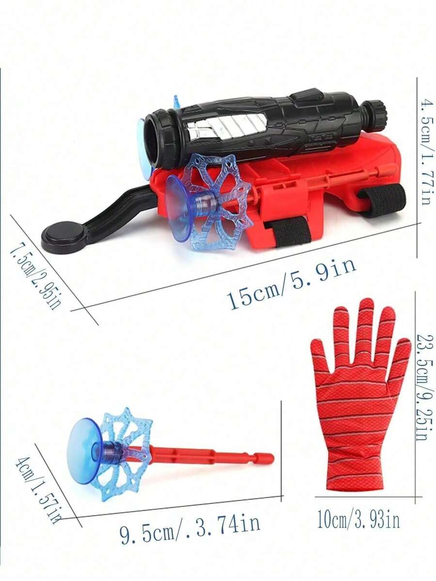 6pcs Spider Web Shooter Toy Gun With Spider Silk Leaves, Shoots Soft ...