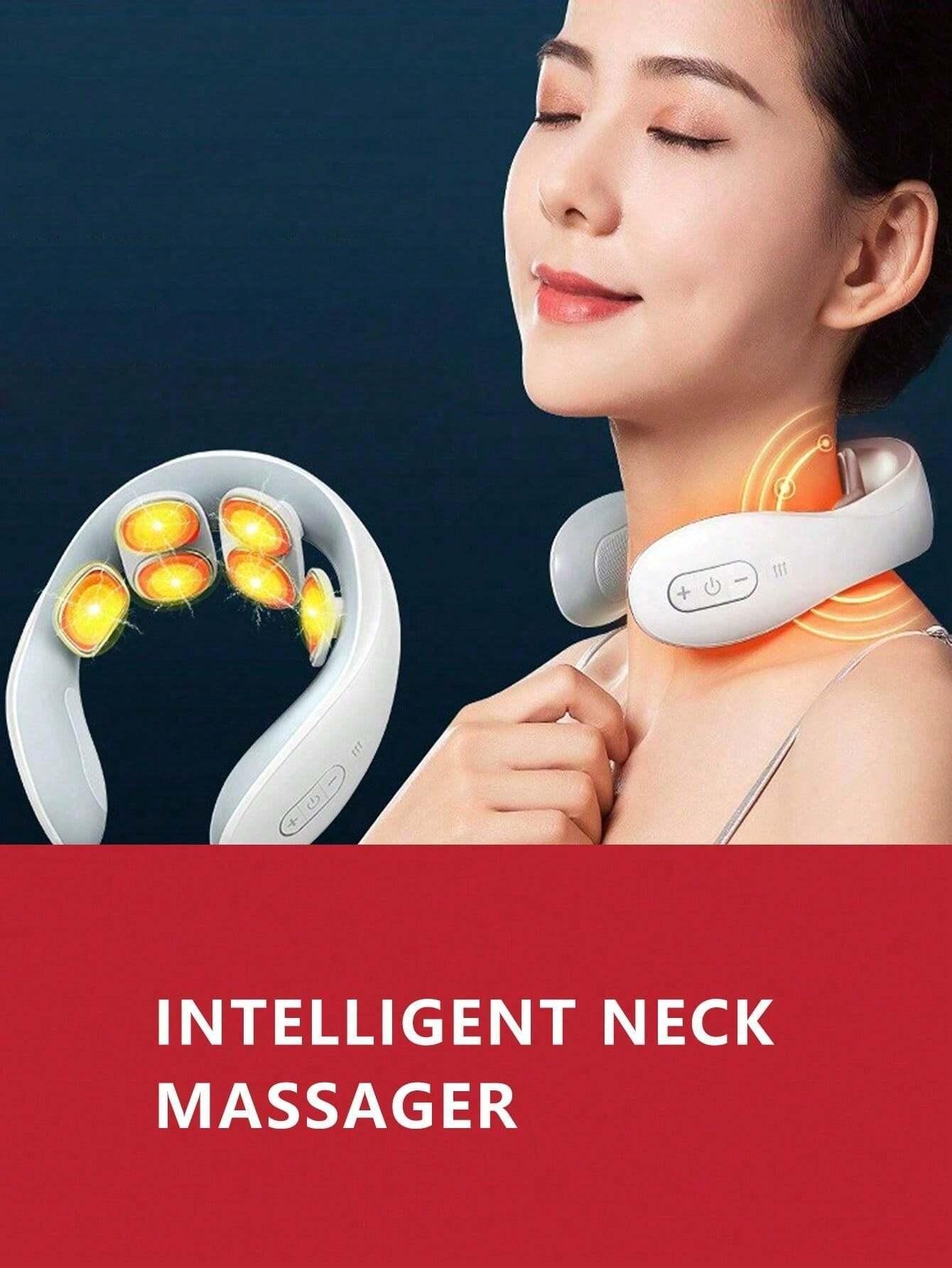 Massageador elétrico EMS de Coluna Cervical, modelo ajustável de ...