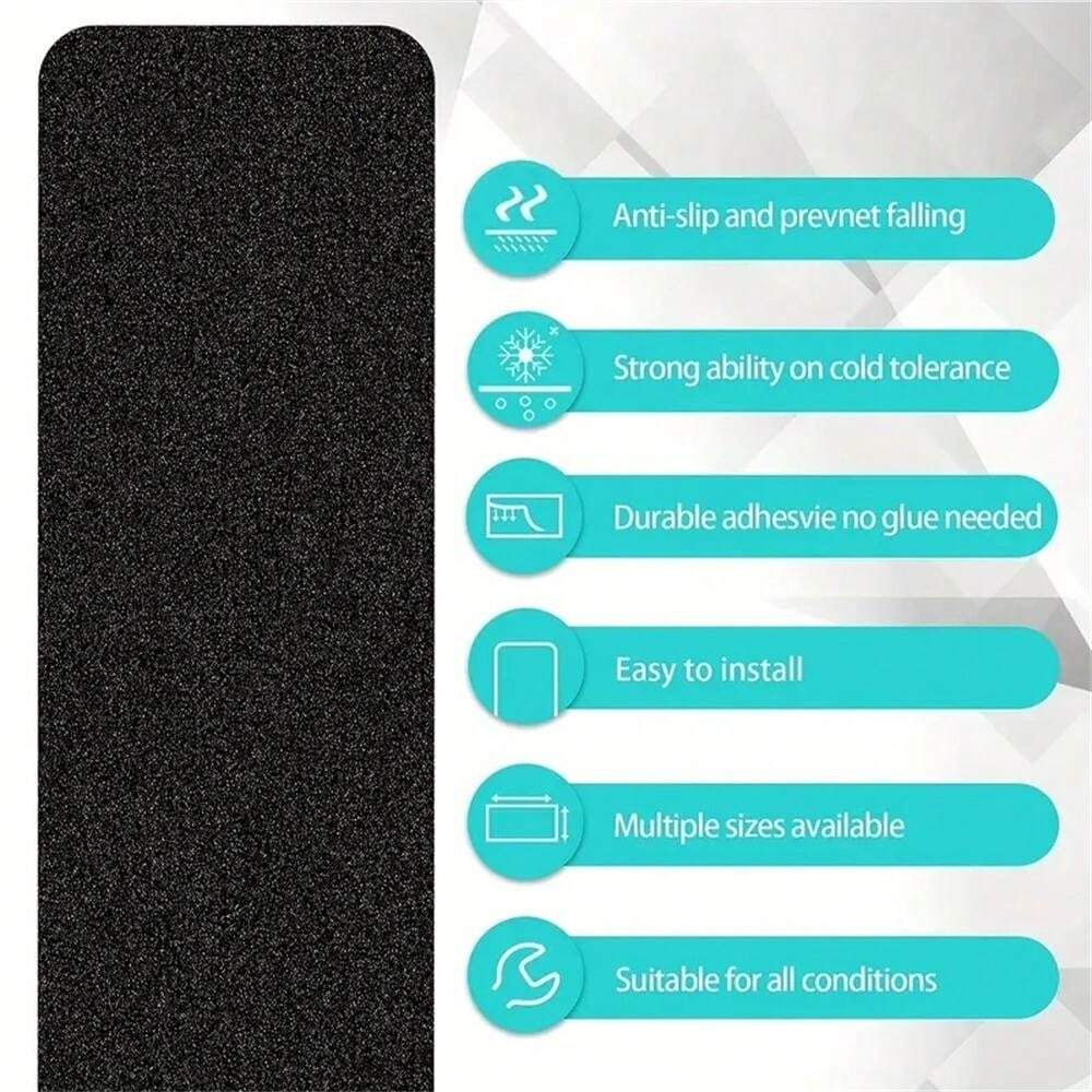 Non-Slip Stair Treads - Heavy Duty 80 Grit Wheel Grinding Grip, Durable ...