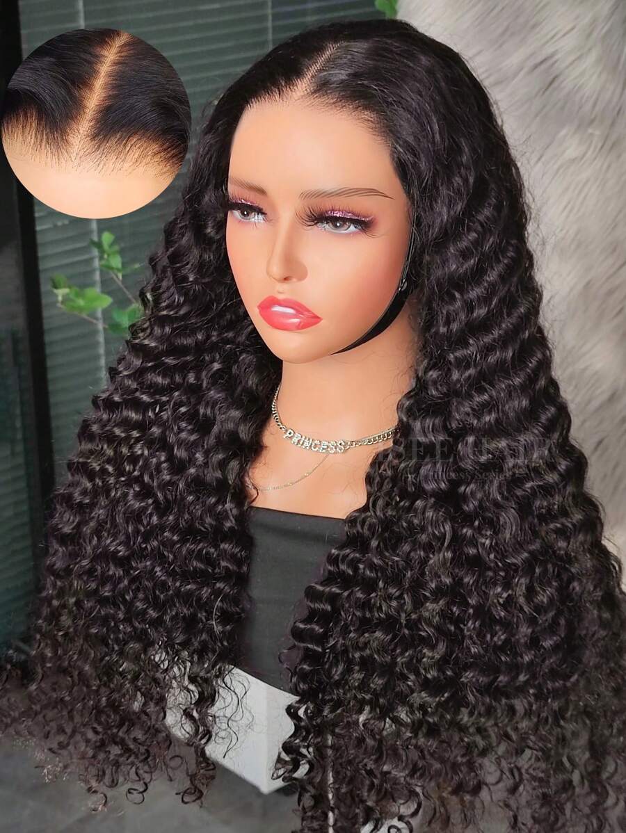 ISEE Peruca Glueless ISEE Hair MCap Deep Curly 9x6 Pré-alvejante Nós ...