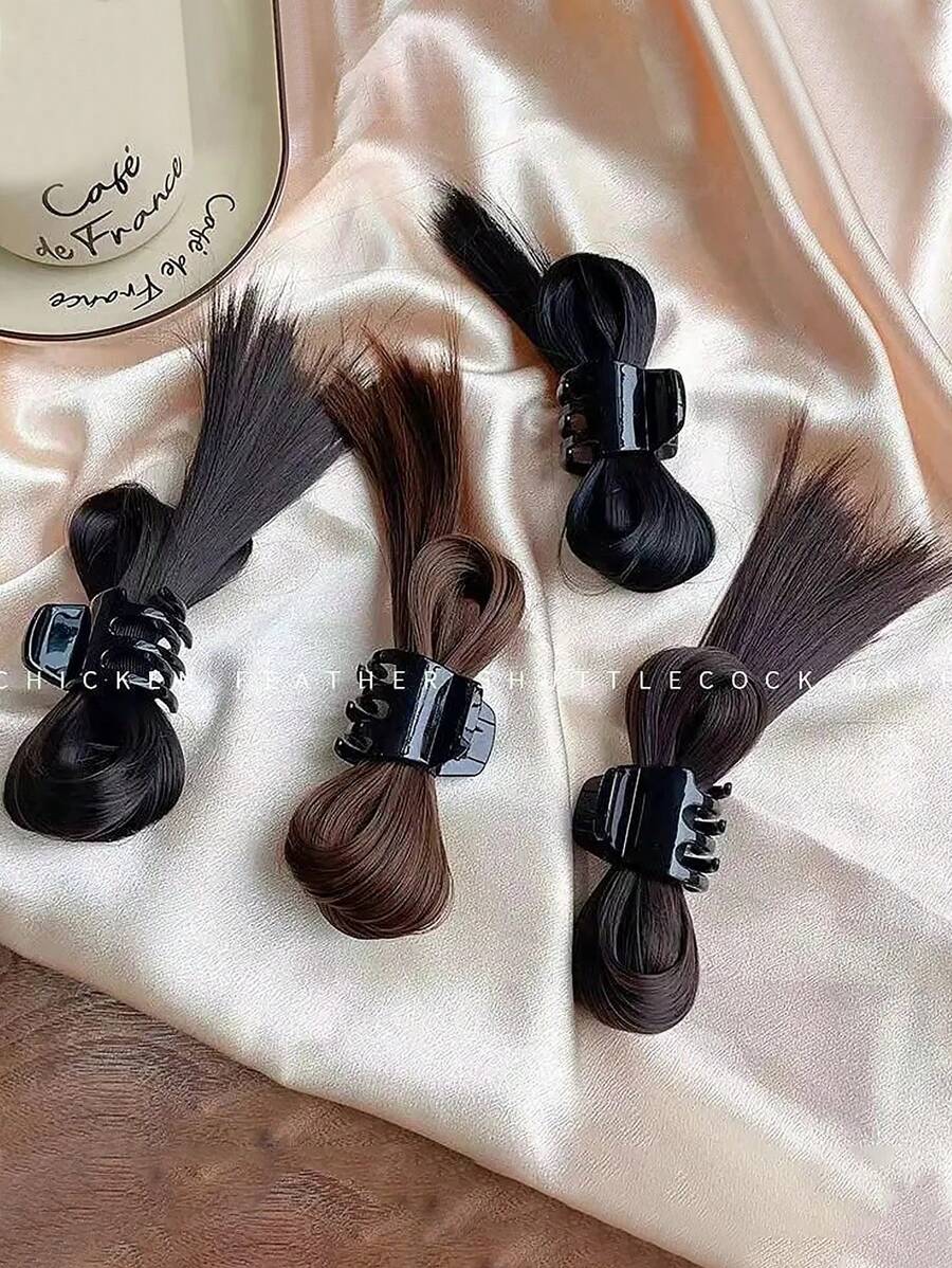 1pc Chicken Feather Jianzi Hairstyle Hair Clip, High Ponytail Claw Clip ...