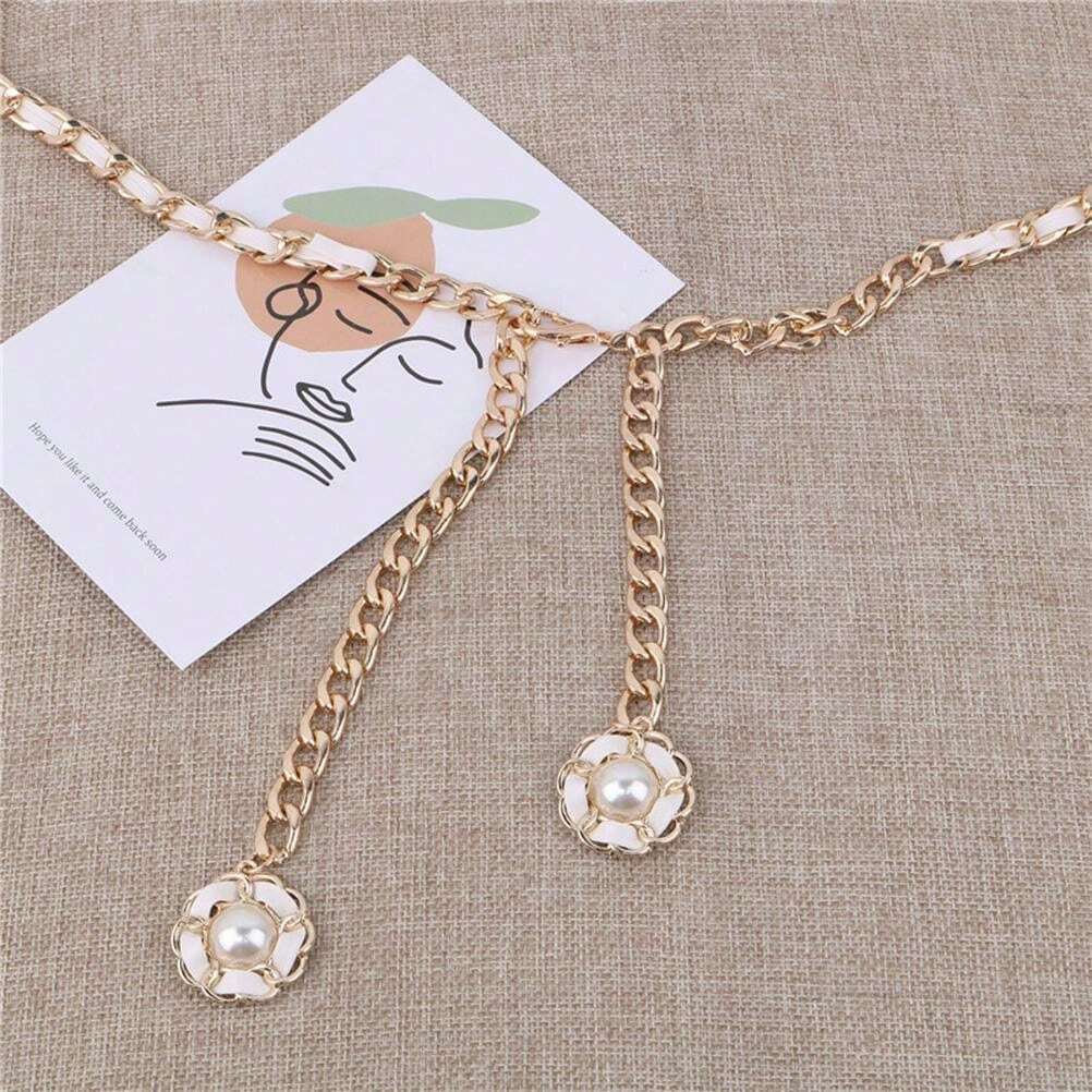 Chain Belts For Women Punk Style Metal Dress Gold Decoration Waist ...