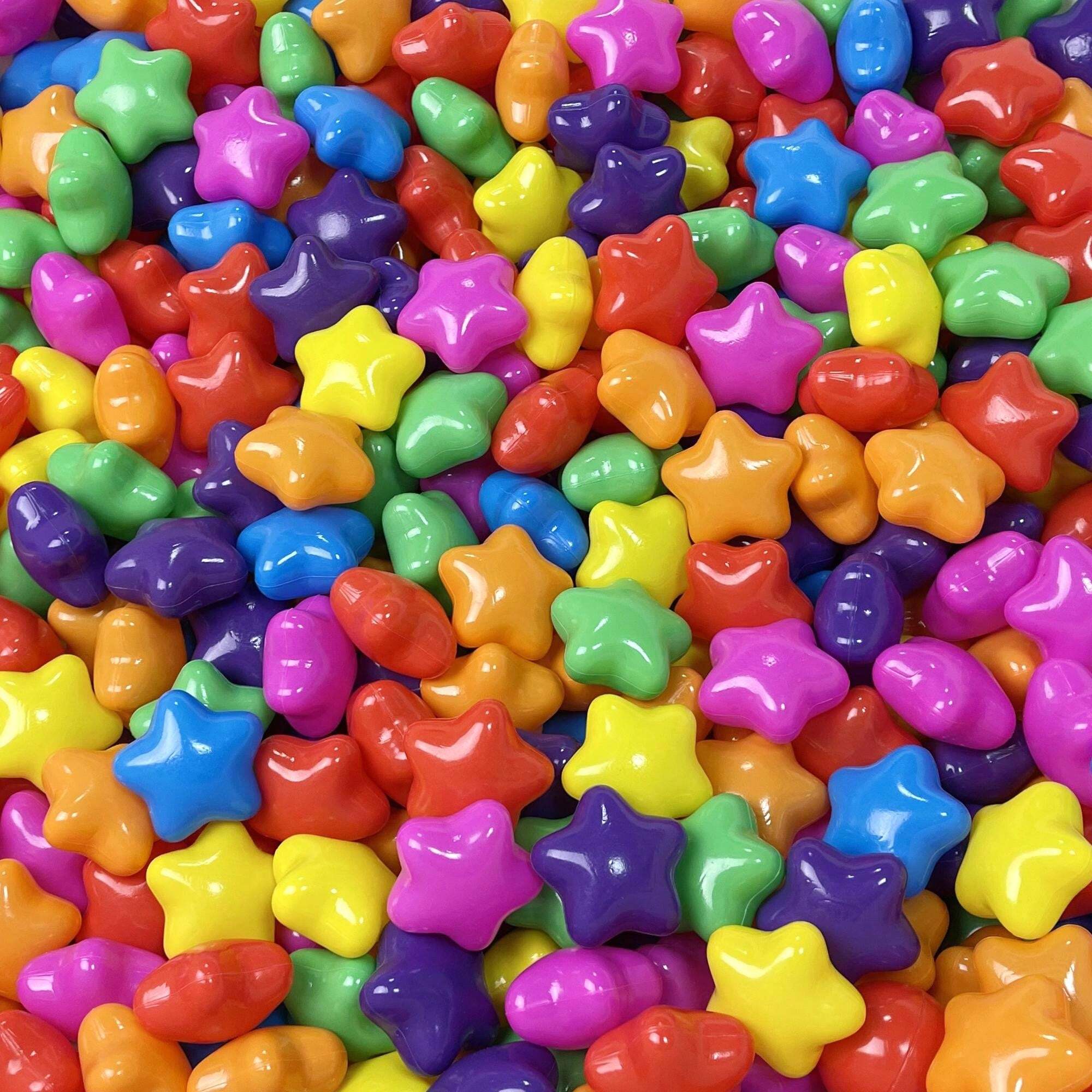 100 Pcs Cute Star-Shaped Ball Pit Balls, Plastic Balls Perfect For Pool ...