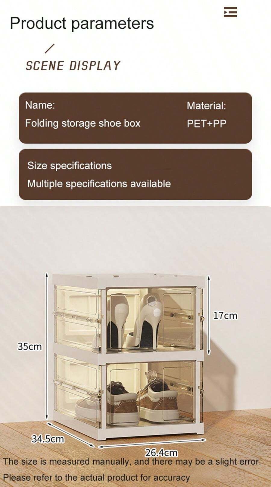 Caja de zapatos no instalable recién actualizada, estante de zapatos ...