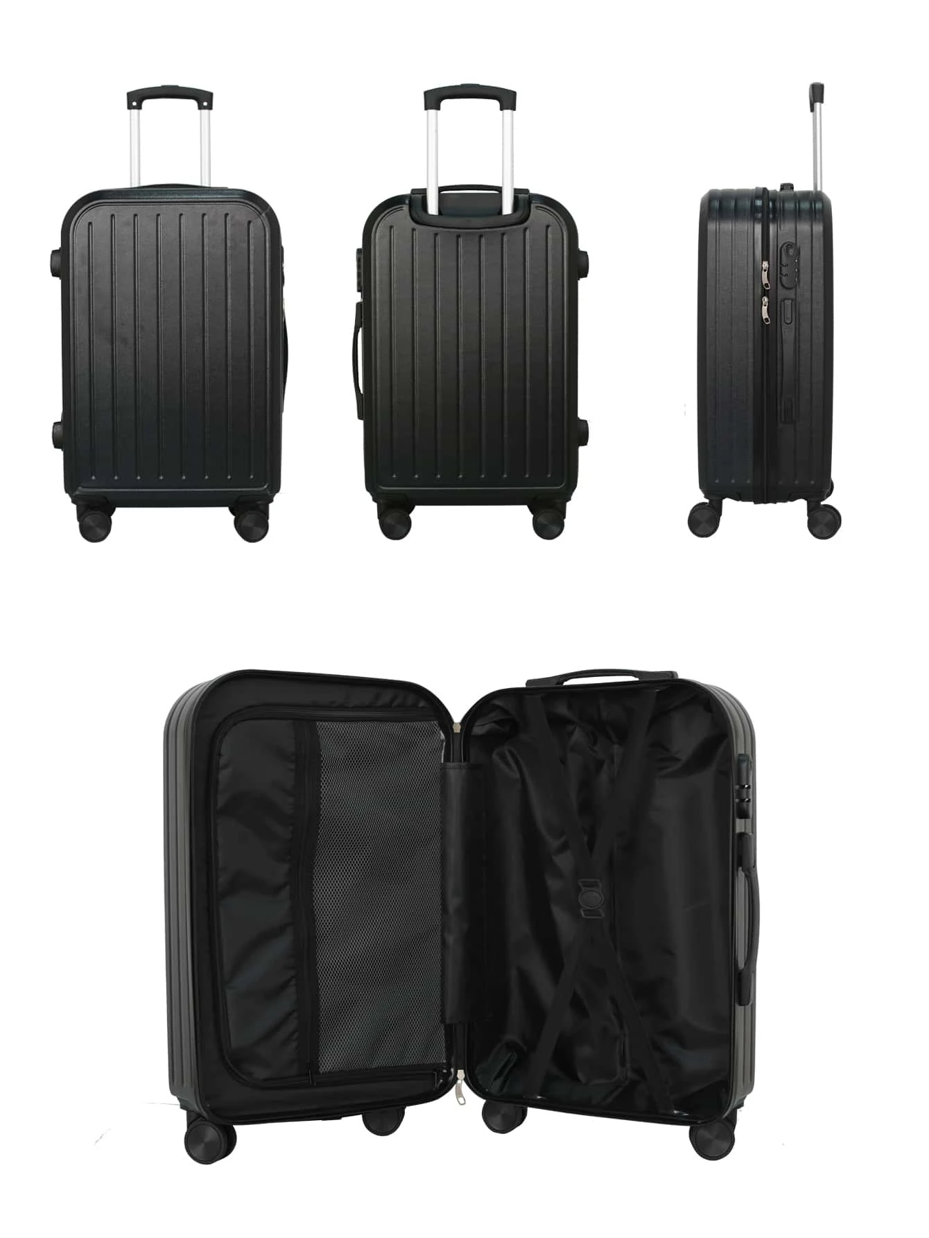 1pc 20/24/26 Inch Checked Luggage Suitcase With 3-Position Aluminum ...