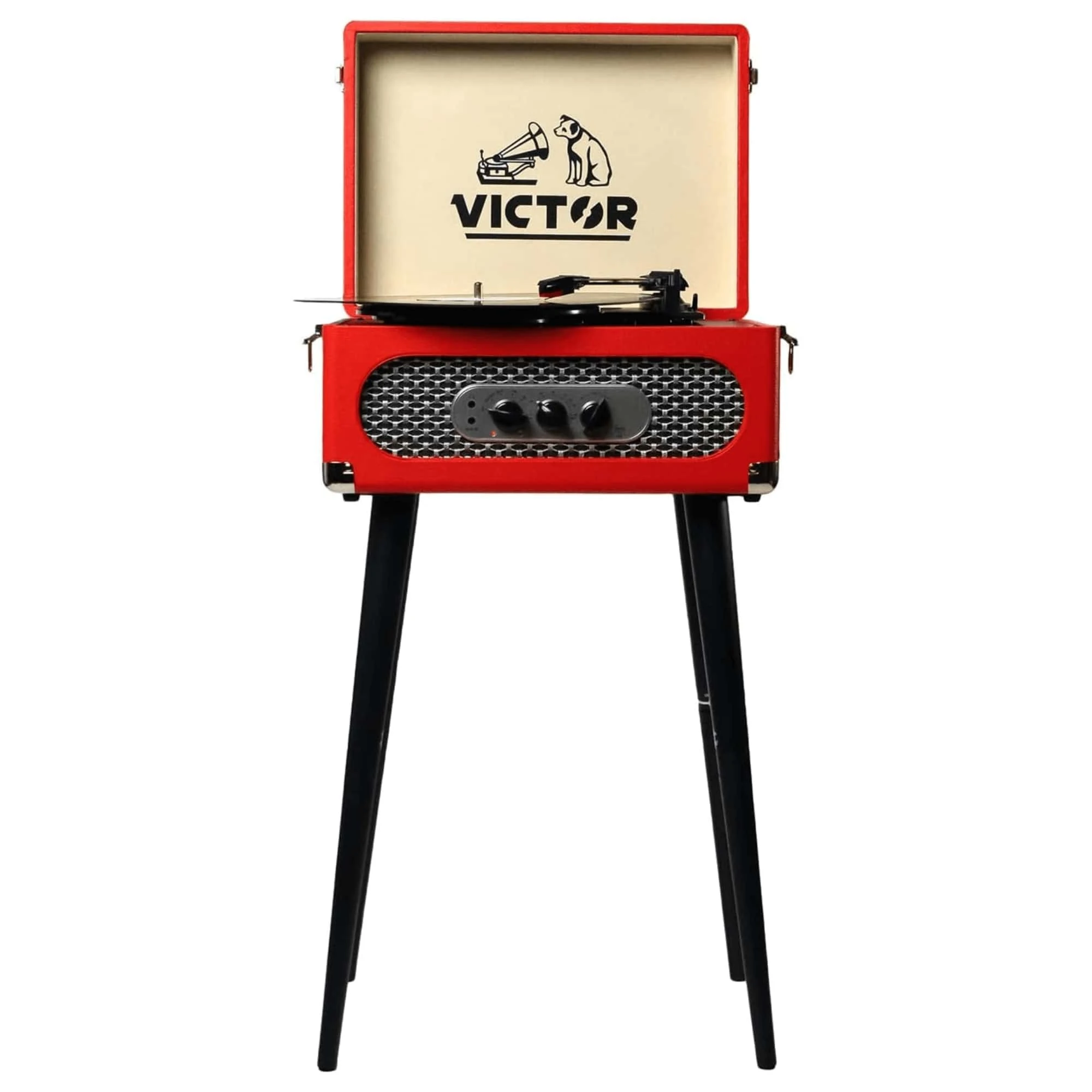 Victor Audio Andover 5-In-1 Music Center With Chair-Height Legs. Built ...