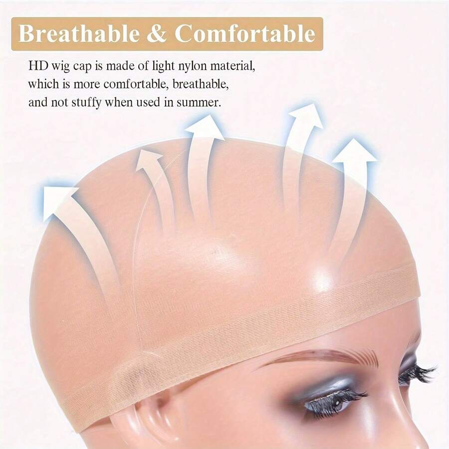 10 PCS HD Wig Cap Invisible And Sheer Breathable Ultra-Thin Stretchy ...