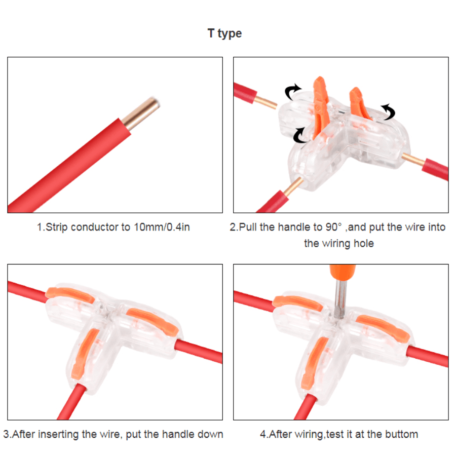 Universal T-Type No Pressure Wire Cutter Stripper Quick Wire Divider ...