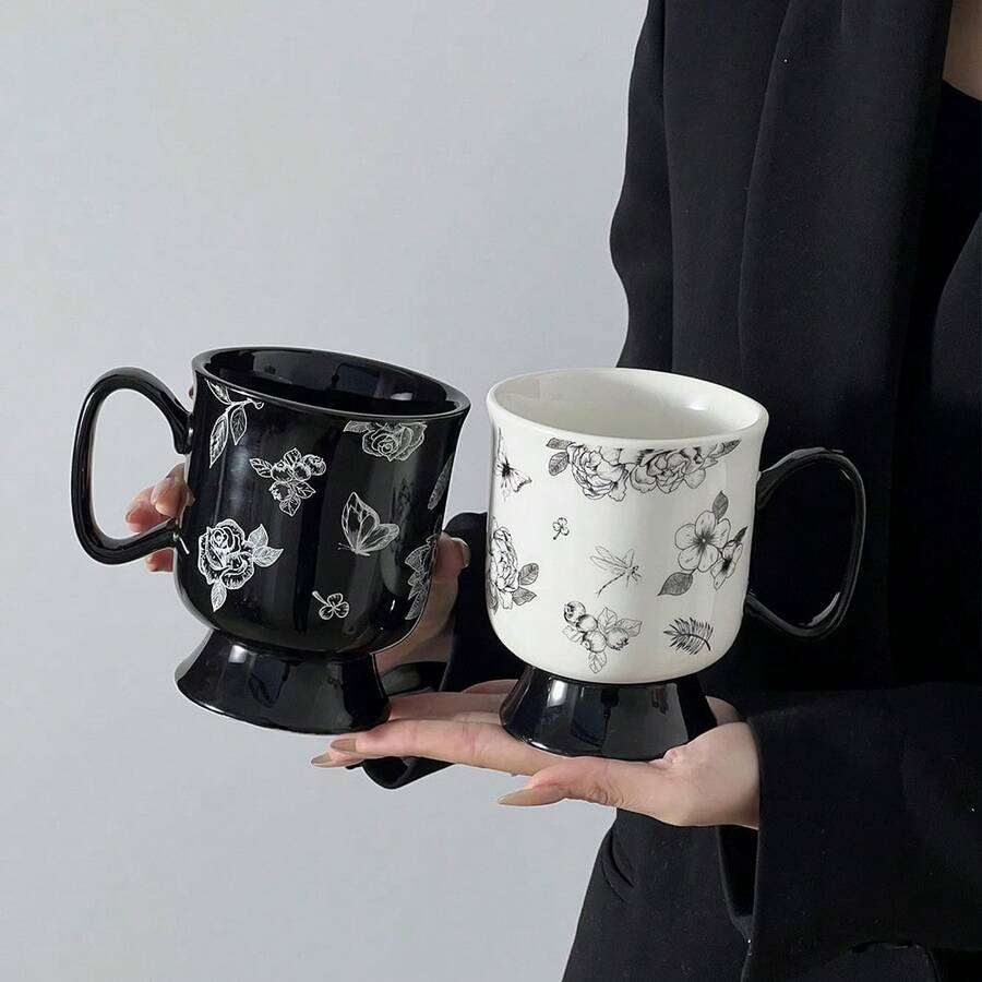 Creative Hand-Painted Ceramic Mark Cup - Water Cup For Women, High ...