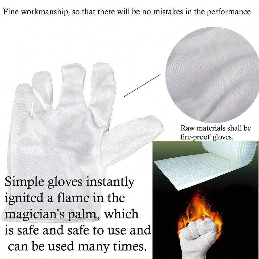 White Magic Gloves Can Perform Gloves Fire, Palm Flame, Can Use ...