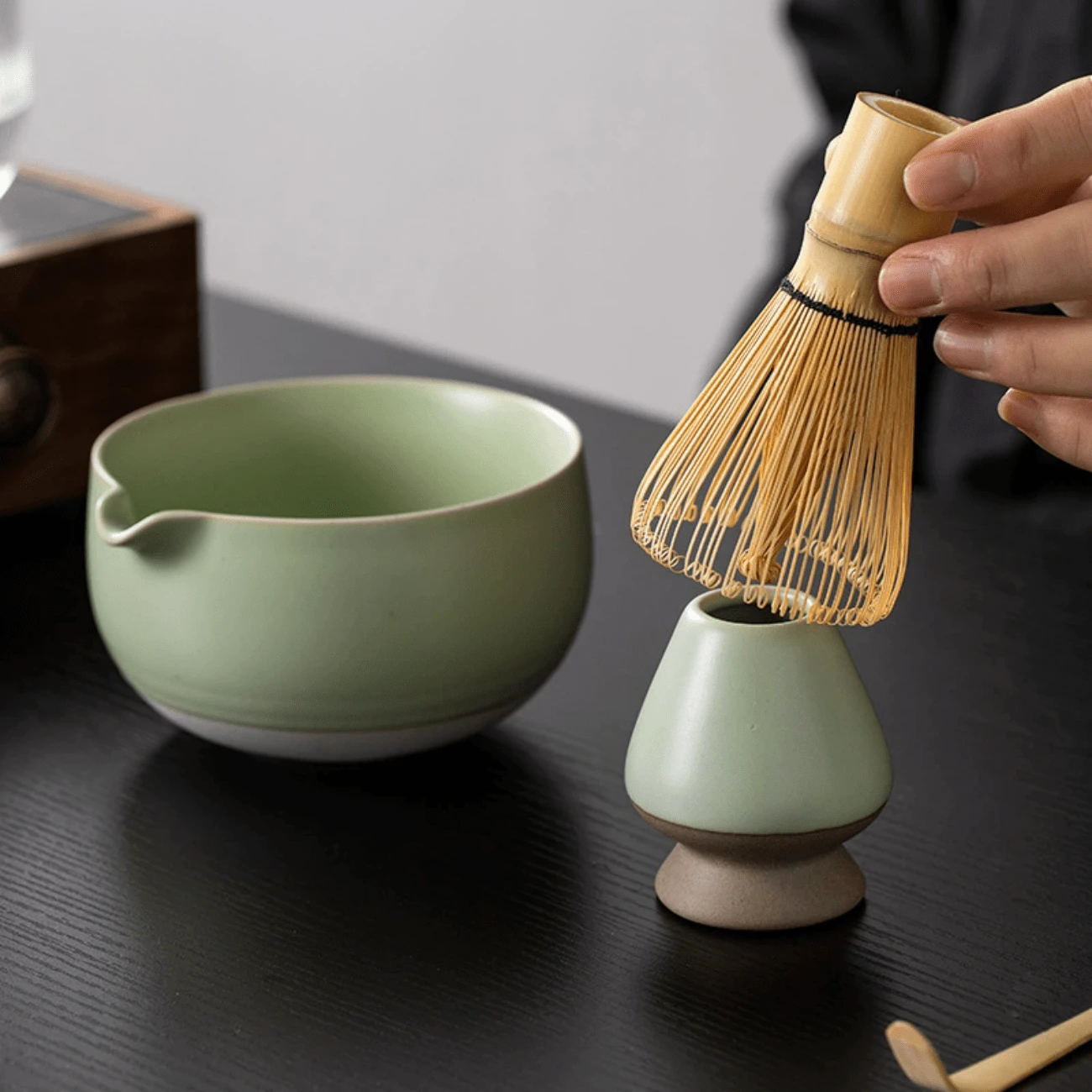 2024 Nueva taza de cerámica Matcha con pico, bol especial para ensalada ...