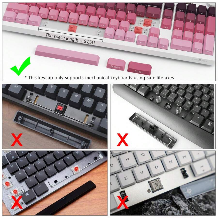 OEM Heightened Coral Sea Theme 8 Hot-Swappable Key Caps Set, Compatible ...