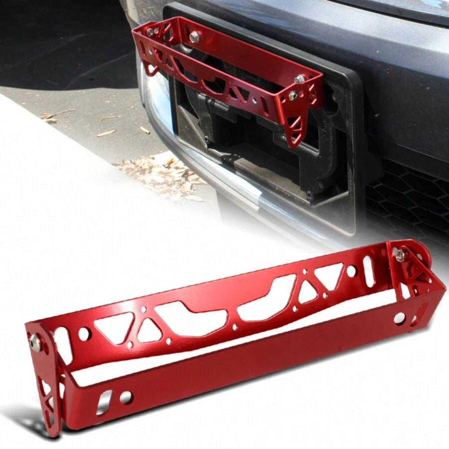 JDM Aluminum Bumper Adjustable Tilt License Plate Bracket Kit Universal ...