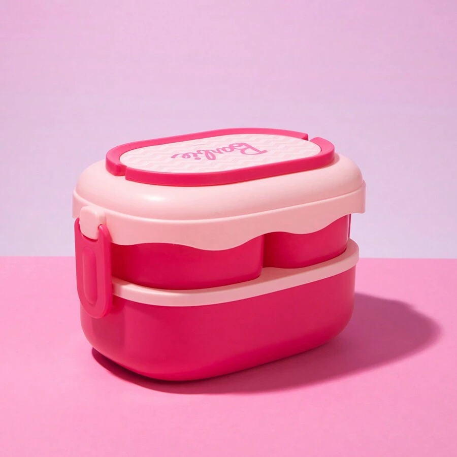 Miniso Barbie Collection Double Layered Bento Box, Lunch Box (1600mL ...