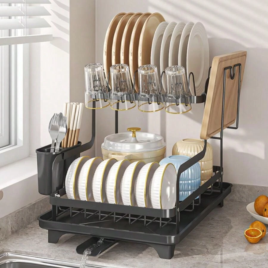 Kitchen Sink Dish Rack Drain Basket Dish Storage Rack Drain Chopsticks ...