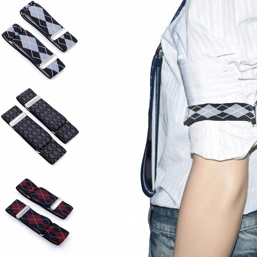 1pc Adjustable Men's Arm Band Bracelet, Versatile Sleeve Garter Elastic ...