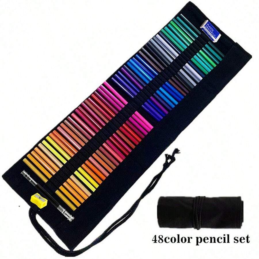 Portable 48 Holes Colored Pencil Case For Art Drawing | SHEIN USA