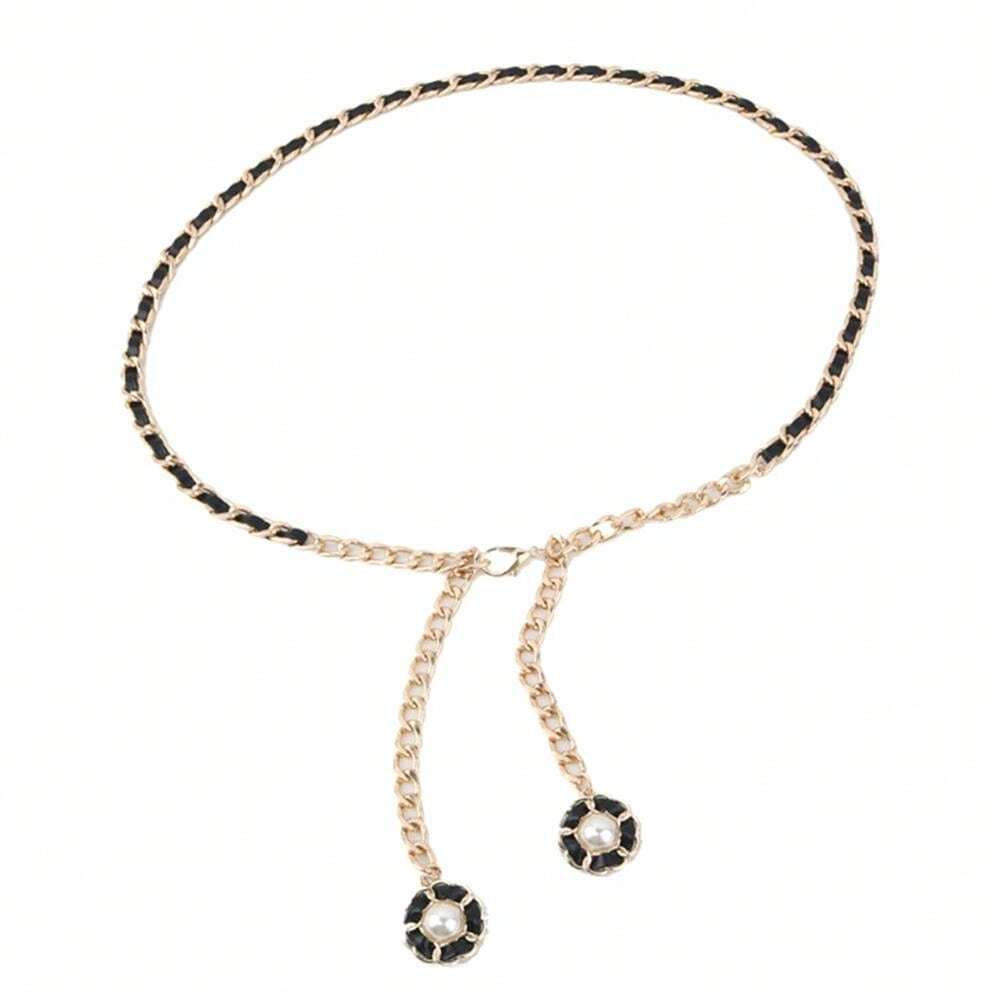 Chain Belts For Women Punk Style Metal Dress Gold Decoration Waist ...
