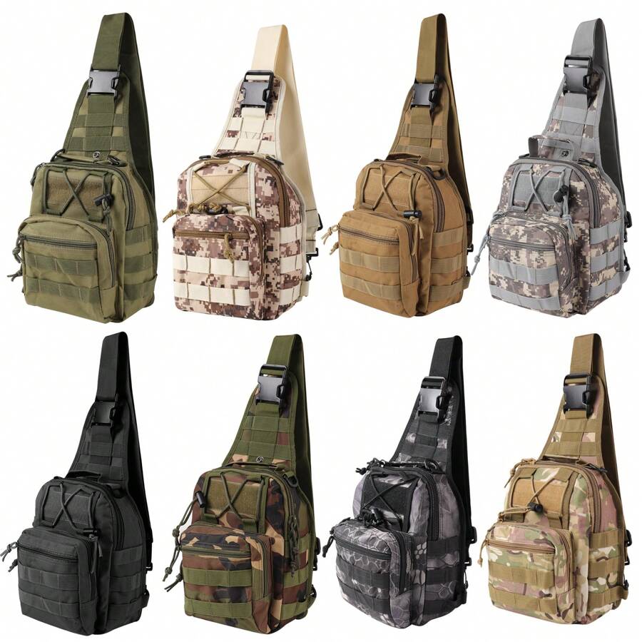 Tactical Backpack, Waterproof Lining Cross-Body Molle Sling Shoulder ...