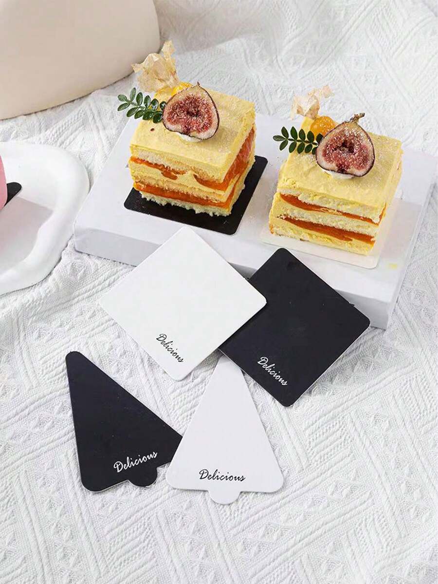 18pcs Cake Slicing Triangle Base Thick Cardboard Baking Packaging For ...