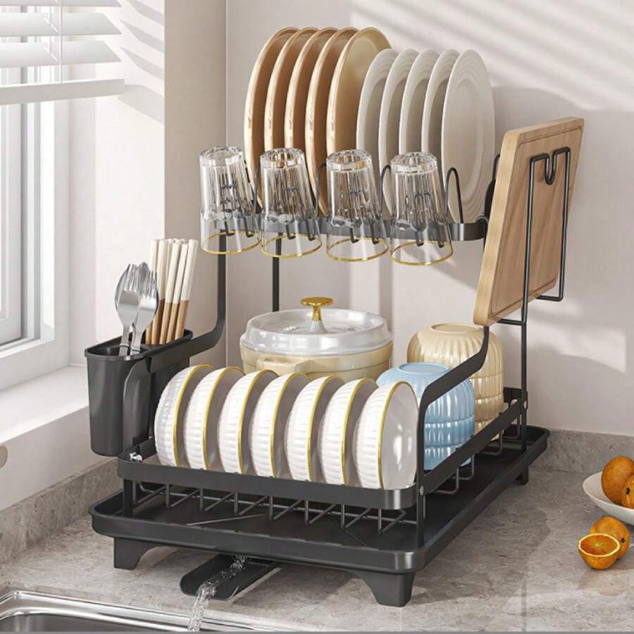 Kitchen Sink Dish Rack Drain Basket Dish Storage Rack Drain Chopsticks ...