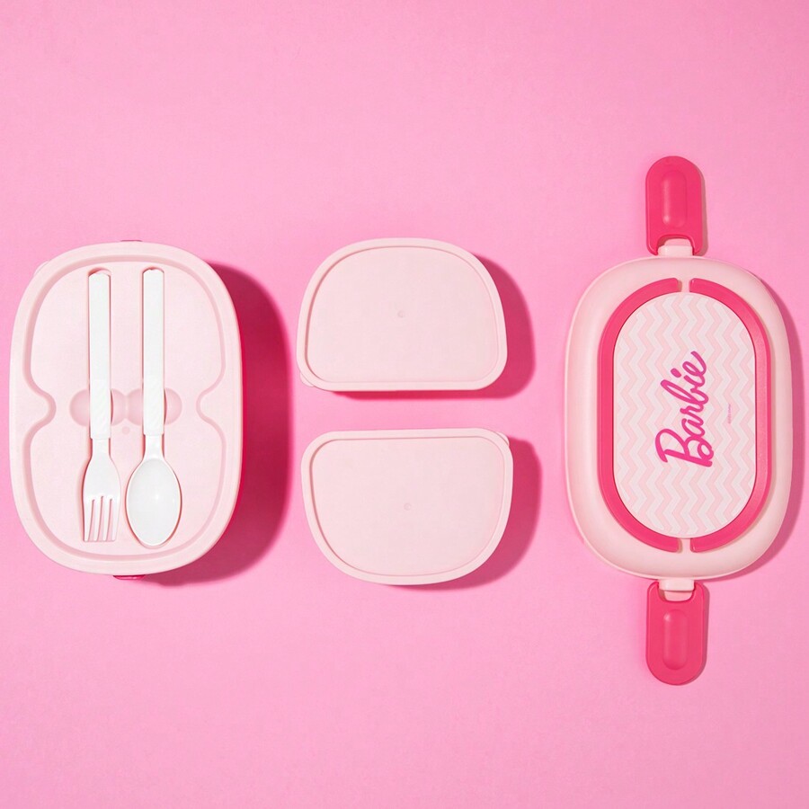 Miniso Barbie Collection Double Layered Bento Box, Lunch Box (1600mL ...