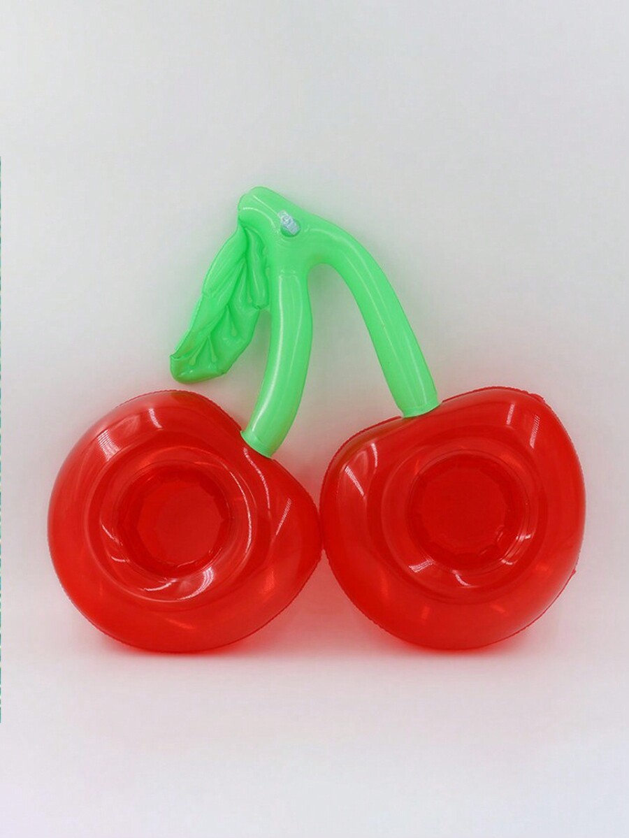 1pc Inflatable Single/Double Cherry Cup Holder, Floating Cup Coaster ...