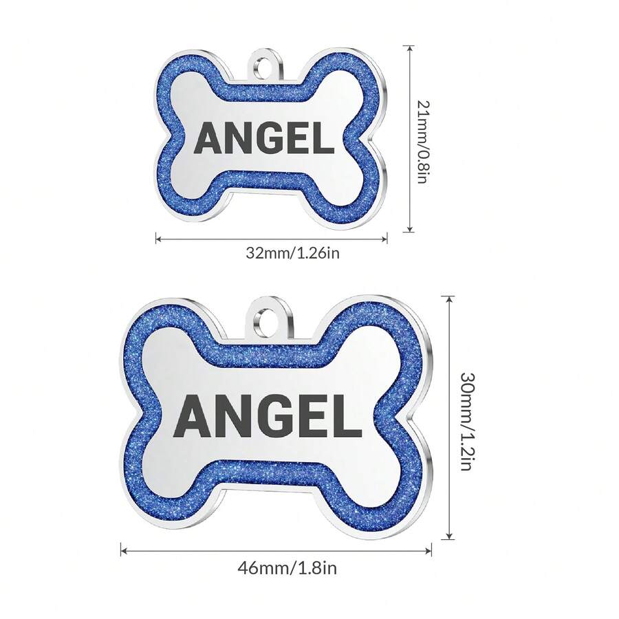 1pc Custom Text Dog Tags, Engraved For Pets Personalized Dog Tag With ...