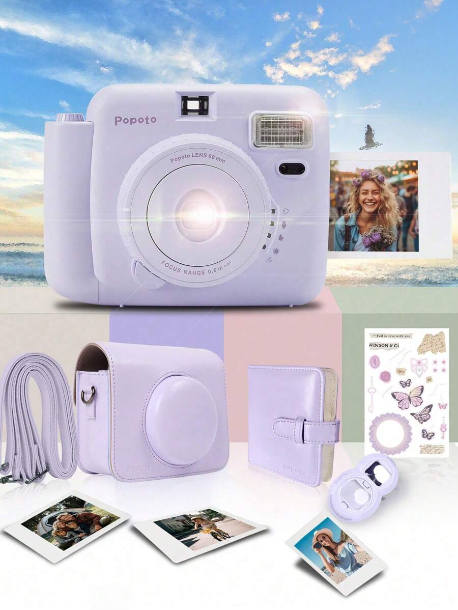 popoto Popoto Instant Camera Set 6In1 Photo Camera For Instant Mini ...