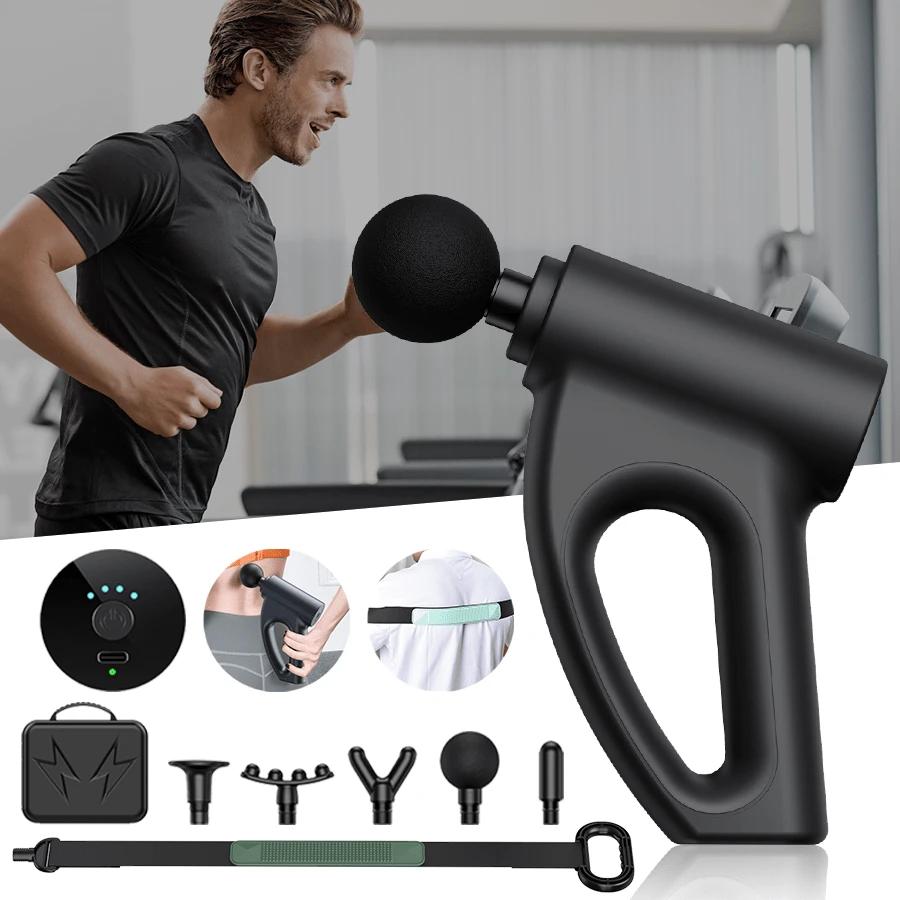 1pc Deep Tissue Muscle Massage Gun Multi-Functional Professional Body ...