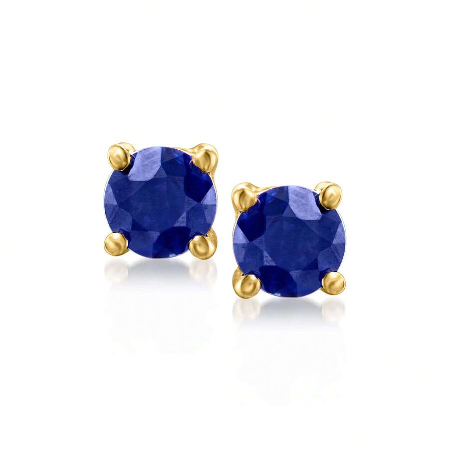 RS Pure RS Pure By Ross-Simons Sapphire Stud Earrings In 14kt Yellow ...