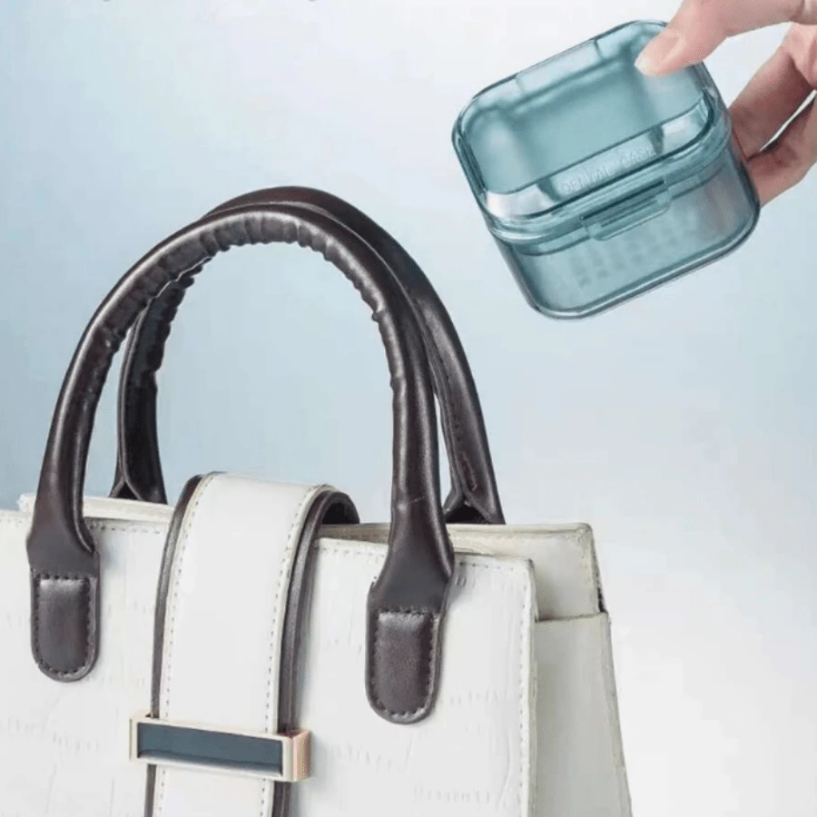 1pc Double Layer Orthodontic Retainer Storage Box With Drainage Design ...