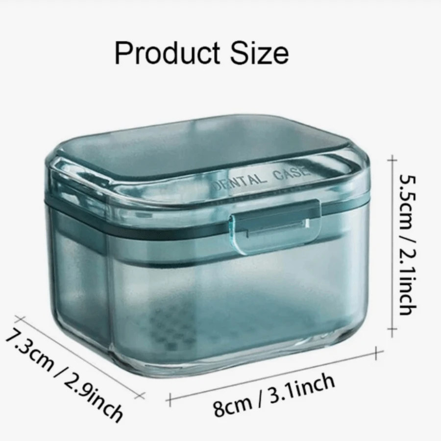 1pc Double Layer Orthodontic Retainer Storage Box With Drainage Design ...