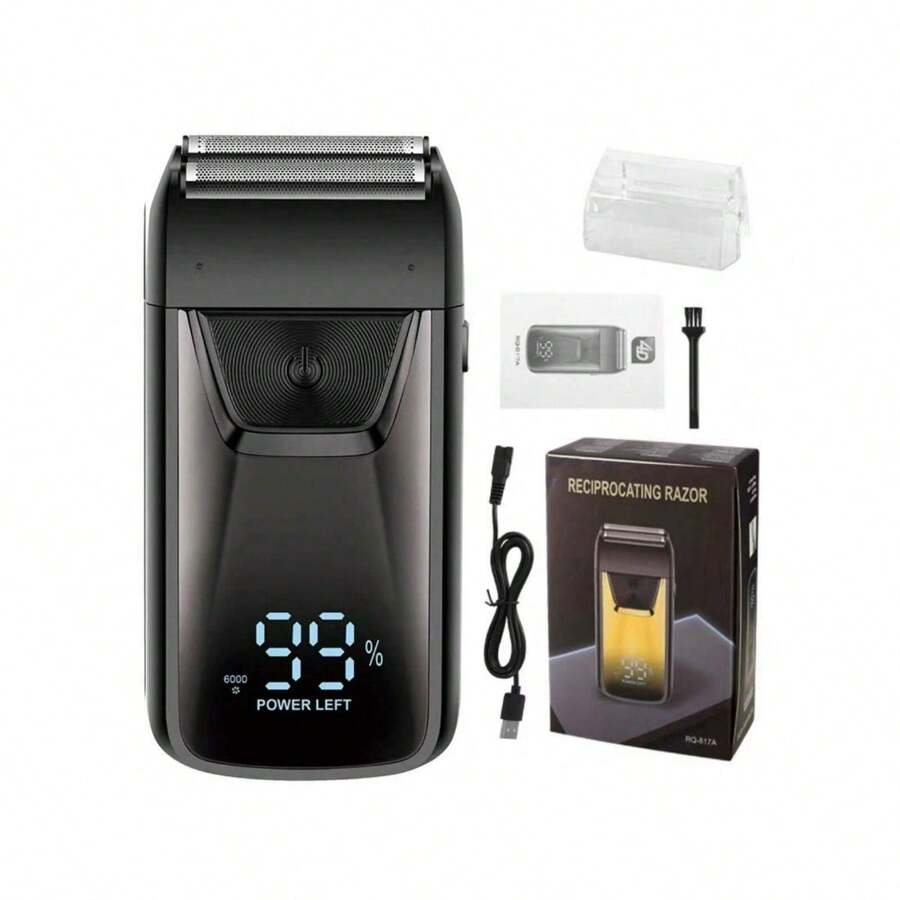 Electric Dual-Blade Shaver, Oil-Head Whitening Tool, Reciprocating ...