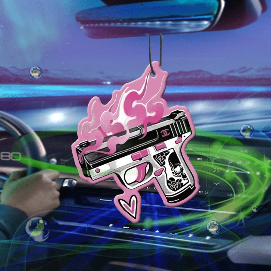 Pink Pistol Design Car Air Freshener ,Can Be Used As Car Fragrance ...