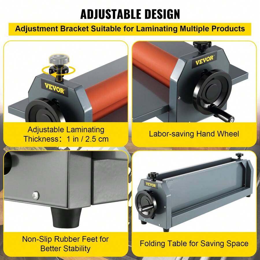 VEVOR 39 Inch Cold Laminator Machine 10mm Manual Vinyl Photo Film Cold ...