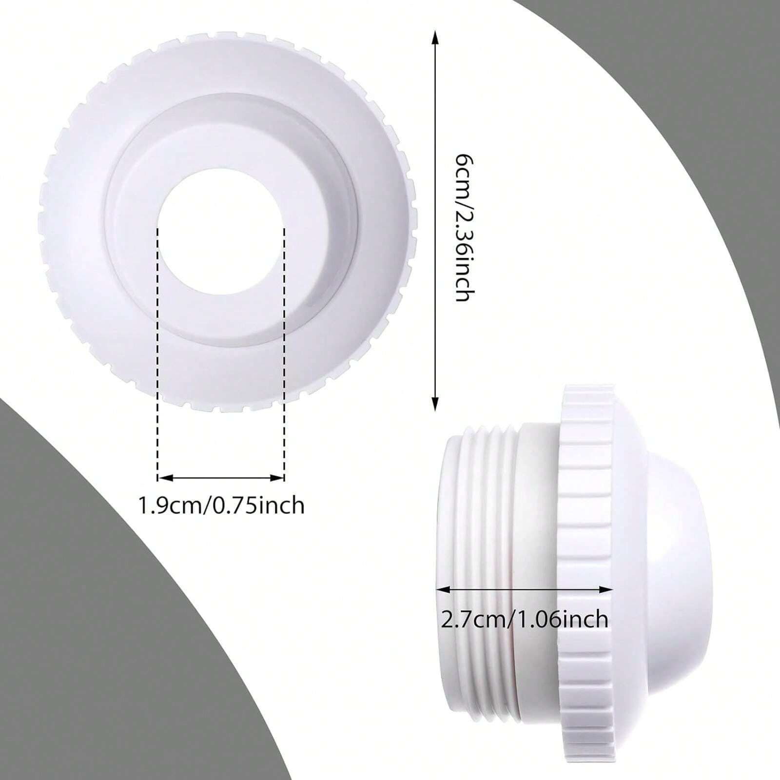 2 Pieces Pool Jet Nozzles, 3/4" Directional Flow Eyeball Inlet Jet ...