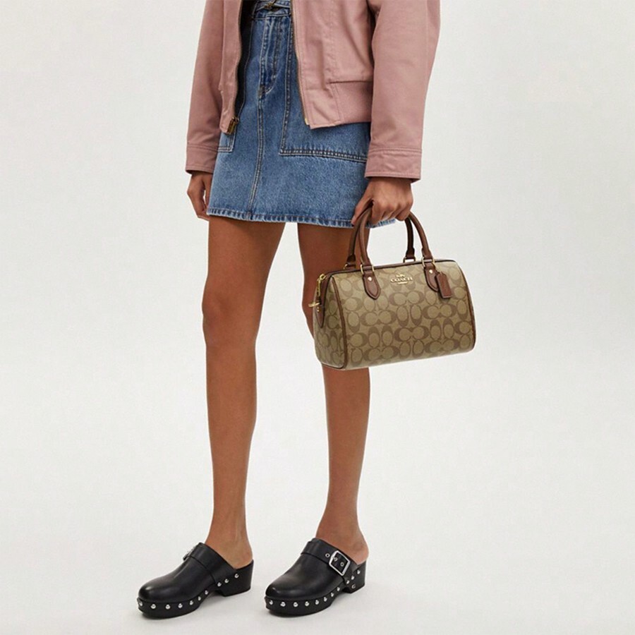 Coach Mini Rowan Satchel Bag With Top Handle Handbag Crossbody Shoulder ...