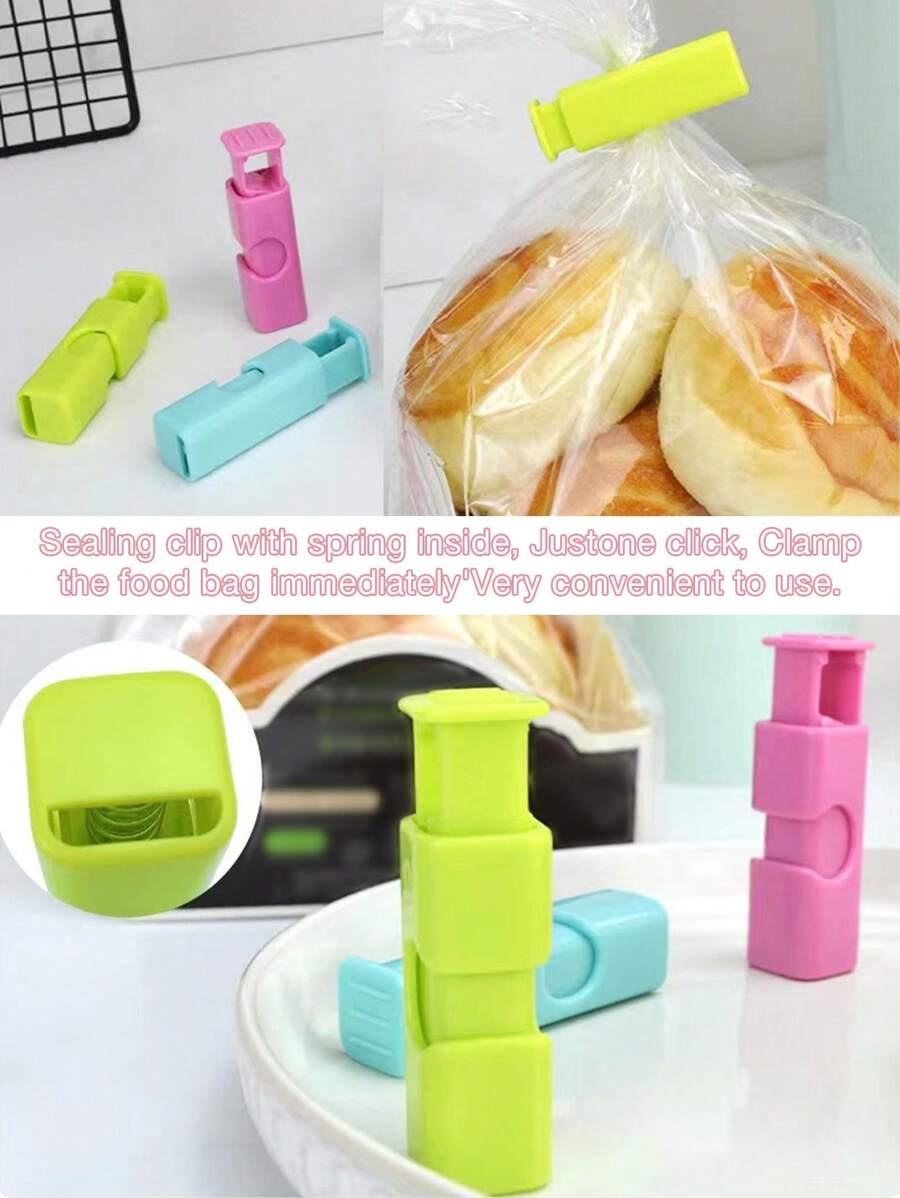 4 Pcs Bread Bag Clips Value Set Grade Food Bag Squeeze Clips Food Fruit ...